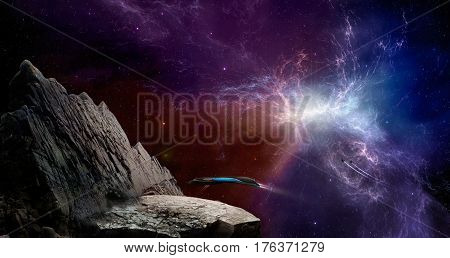 Space Scene. Blue Image & Photo (Free Trial) | Bigstock