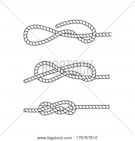 How Tie Sea Knot. Vector & Photo (Free Trial) | Bigstock