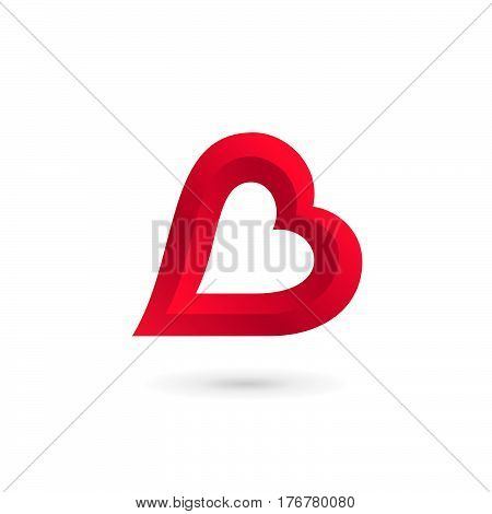 Letter B Heart Logo Vector & Photo (Free Trial) | Bigstock