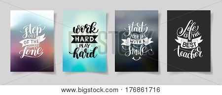 Set Four Hand Written Vector & Photo (Free Trial) | Bigstock