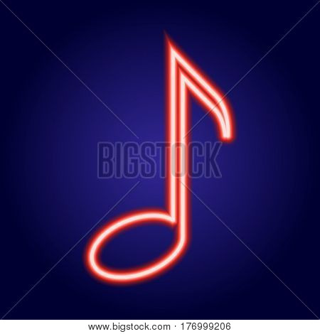 Musical Note Neon Red Vector & Photo (Free Trial) | Bigstock