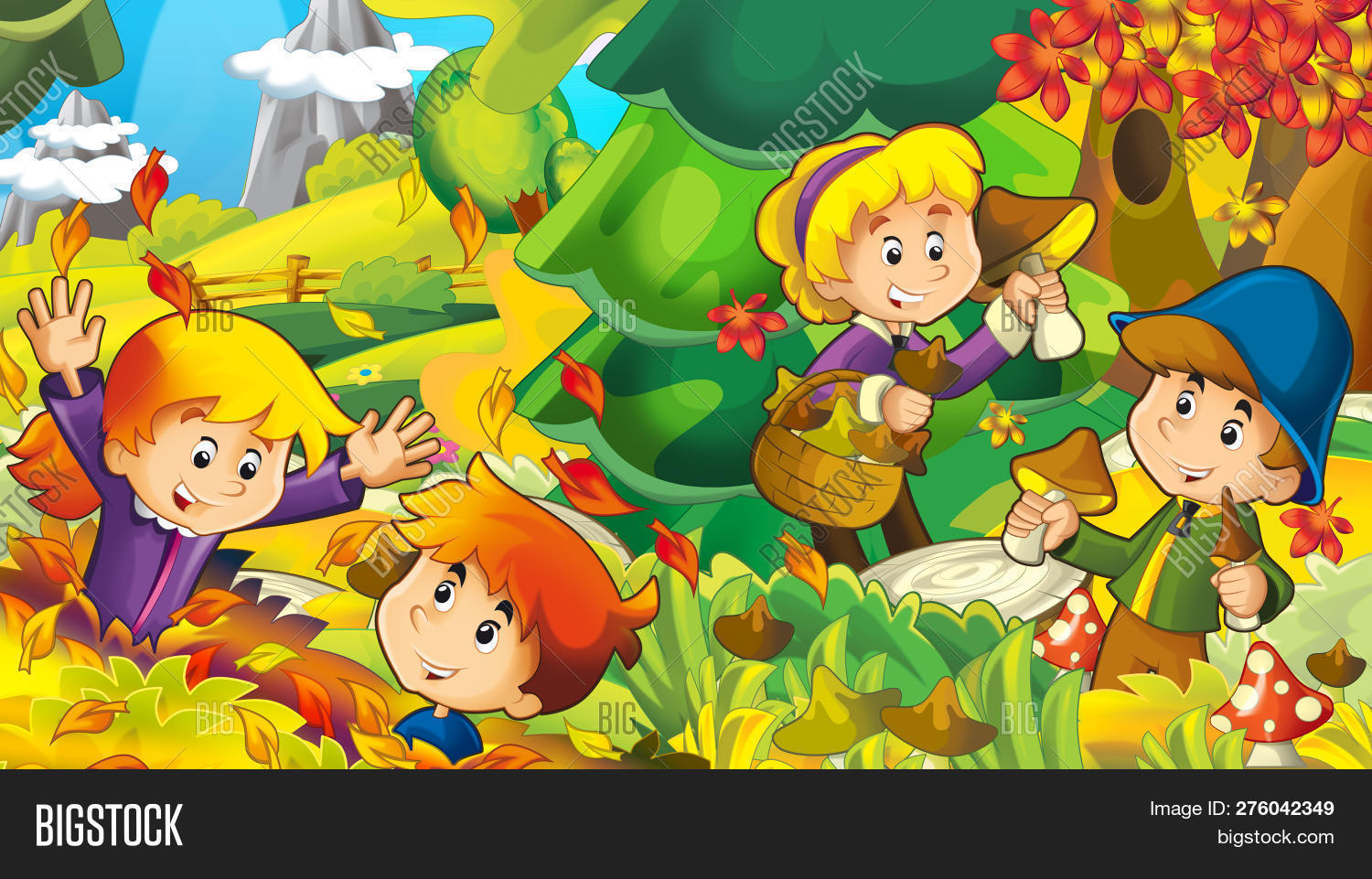 Cartoon Autumn Nature Image & Photo (Free Trial) | Bigstock