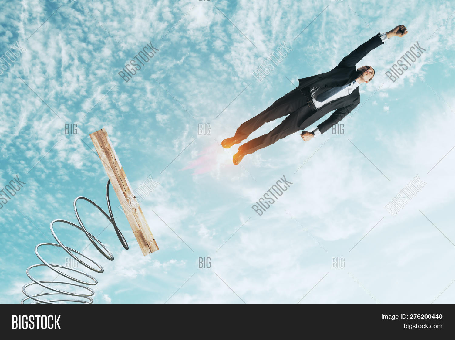 Businessman Lauching Image & Photo (Free Trial) | Bigstock