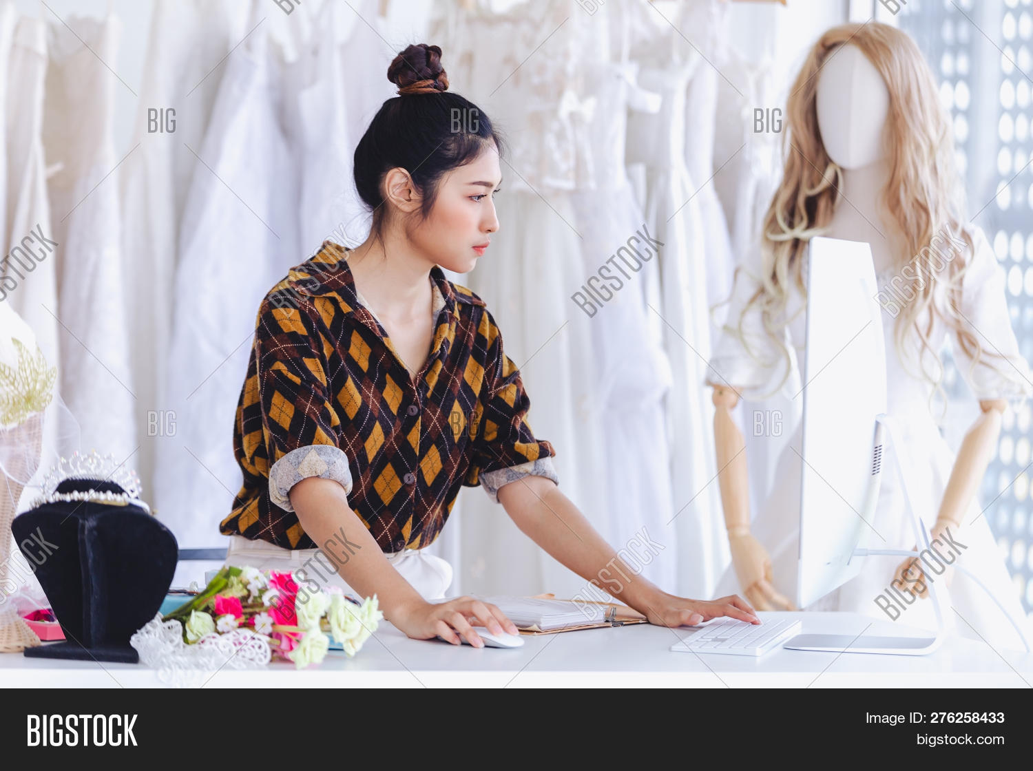 Asian Designer Working Image & Photo (Free Trial) | Bigstock