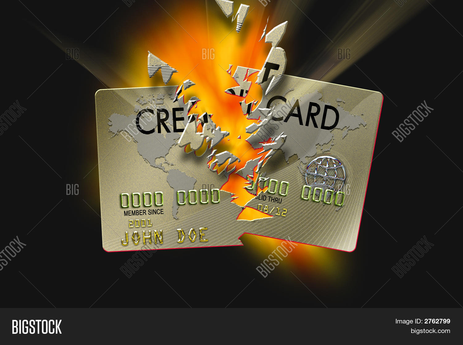 Exploding Credit Card Image & Photo (Free Trial) | Bigstock