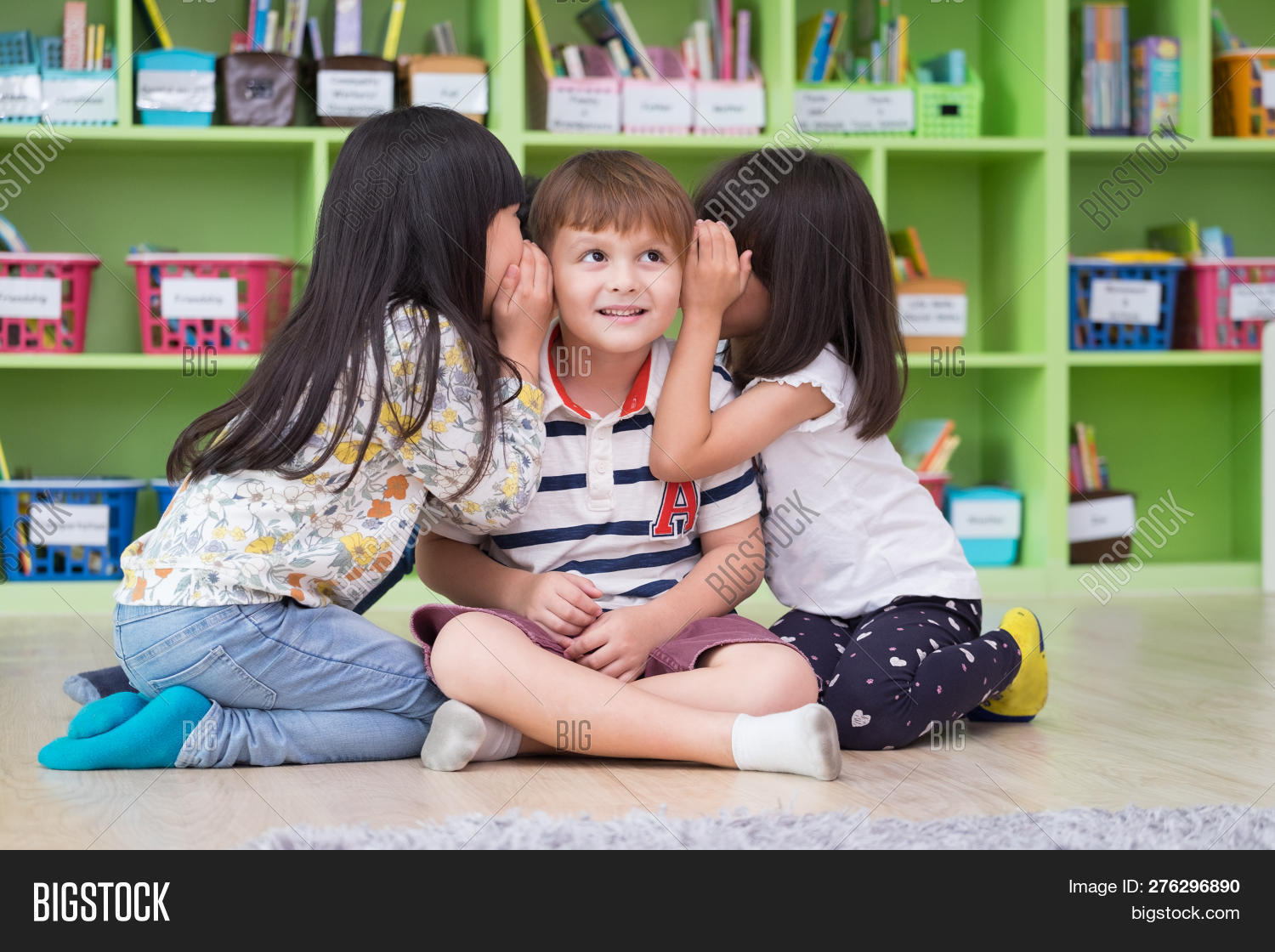 Two Girl Kids Whisper Image & Photo (Free Trial) | Bigstock