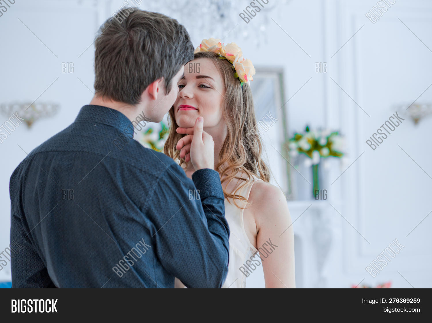 Guy Pulls Girl's Chin Image & Photo (Free Trial) | Bigstock
