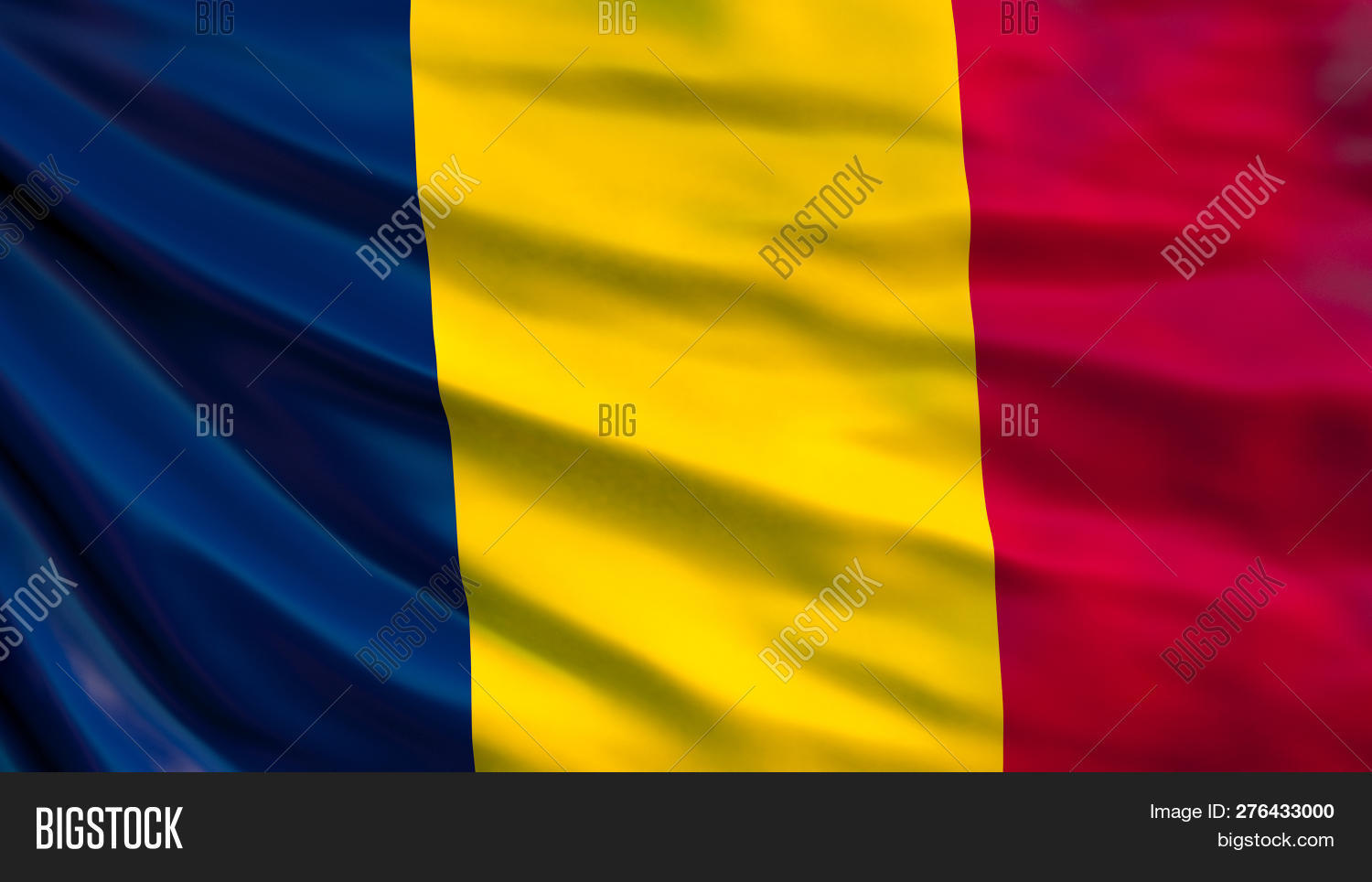 Chad Flag. Waving Flag Image & Photo (Free Trial) | Bigstock