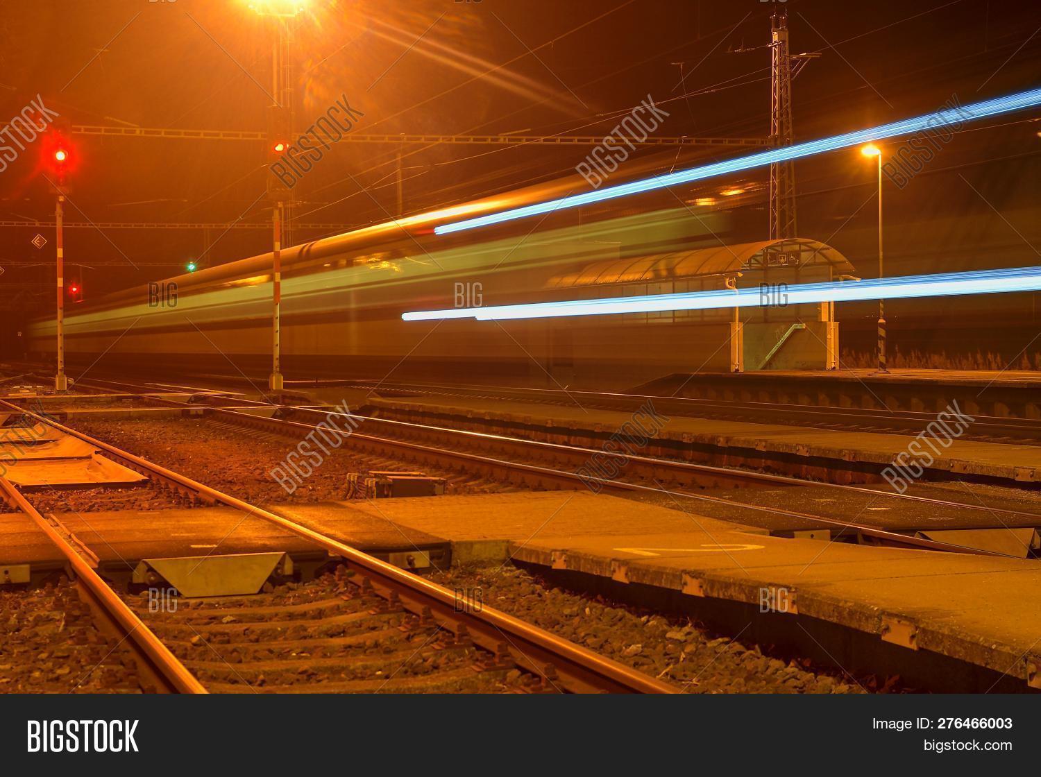 White Blue Train Image & Photo (Free Trial) | Bigstock