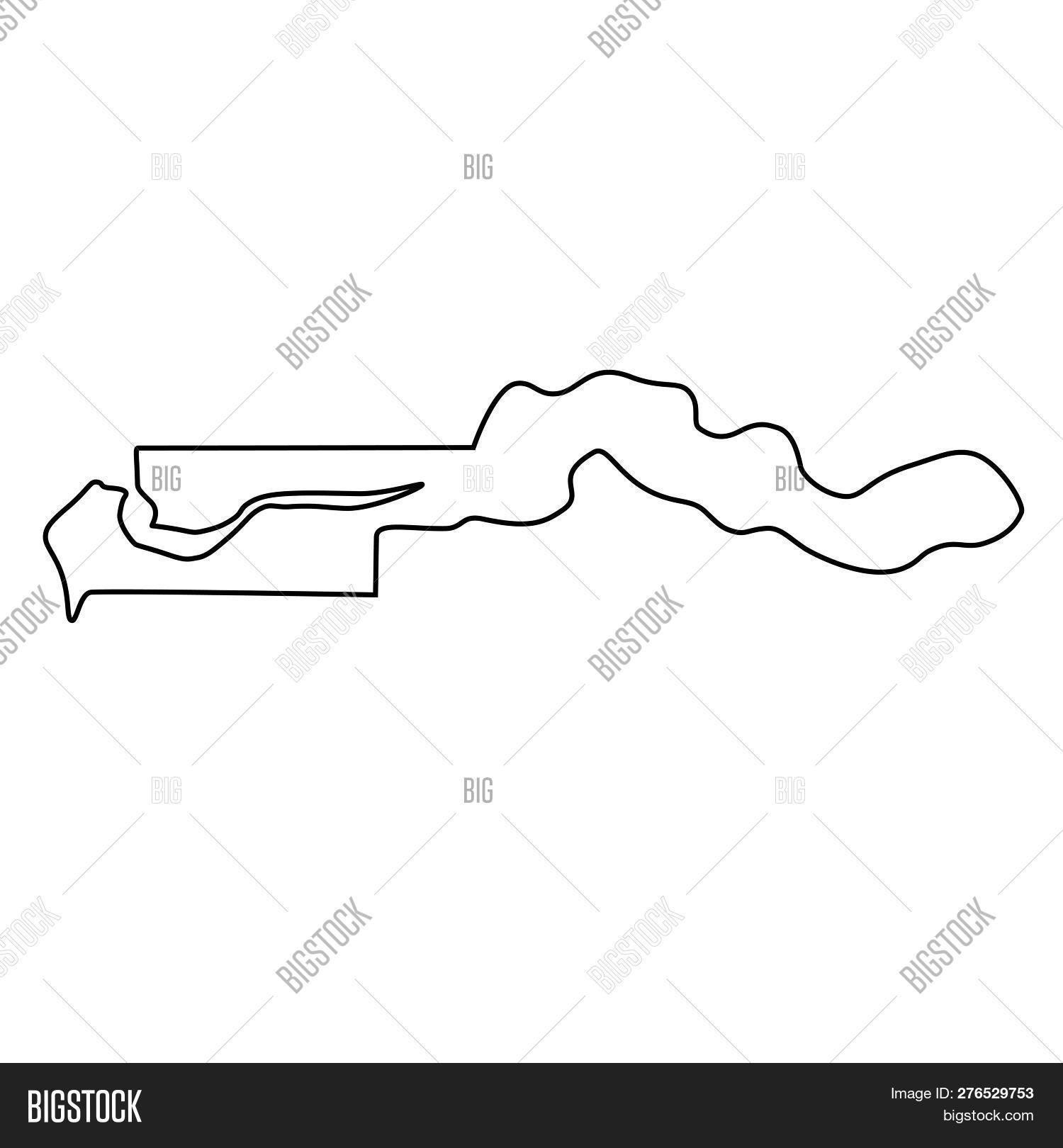 Map Gambia - Outline. Image & Photo (Free Trial) | Bigstock