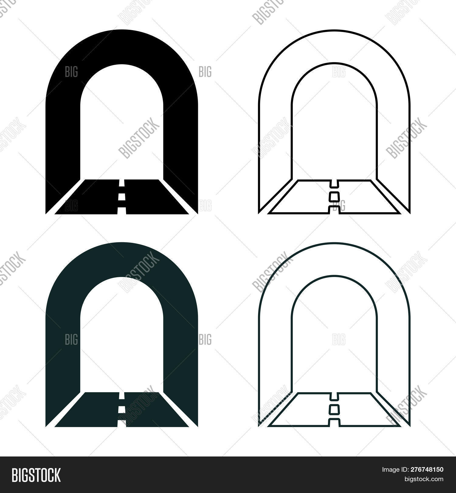 Subway Tunnel Road Vector & Photo (Free Trial) | Bigstock