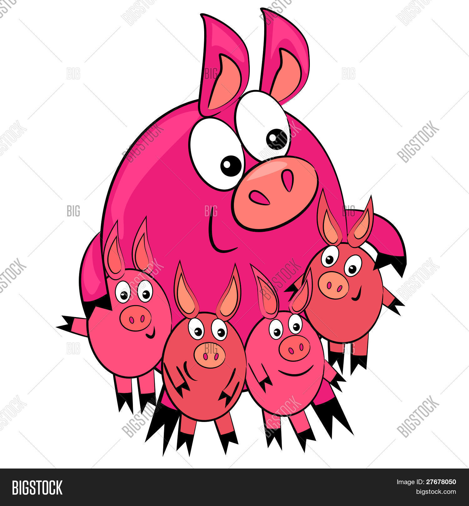 Cartoon Animal Family Vector & Photo (Free Trial) | Bigstock