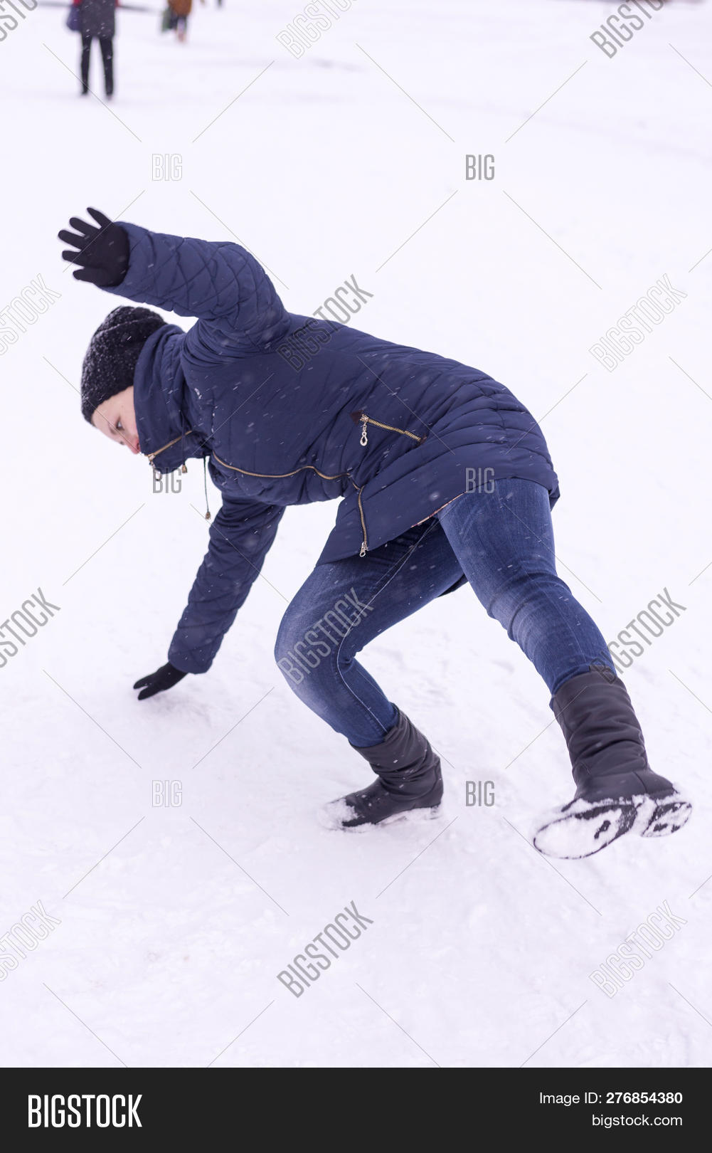Girl Slipped On Ice Image & Photo (Free Trial) | Bigstock