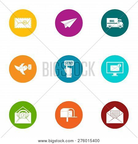 Submit Icons Set. Flat Image & Photo (Free Trial) | Bigstock