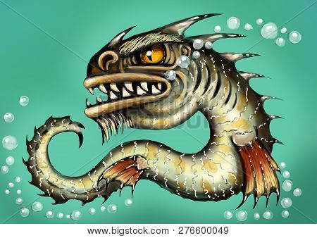 Sea Monster Water Image & Photo (Free Trial) | Bigstock
