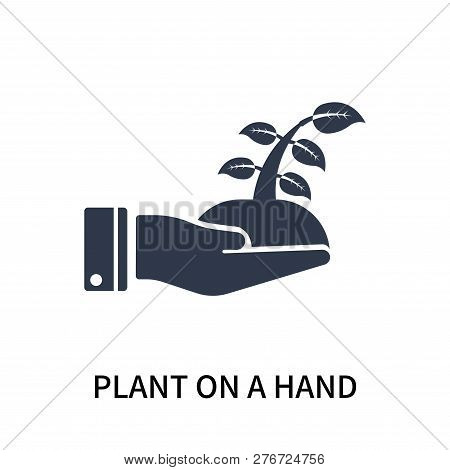 Plant On Hand Icon Vector & Photo (Free Trial) | Bigstock