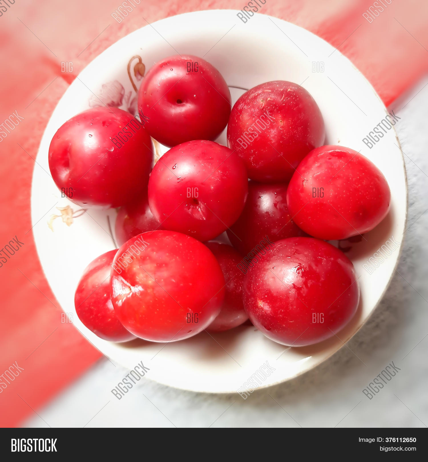Colorful Red Plums Image & Photo (Free Trial) | Bigstock