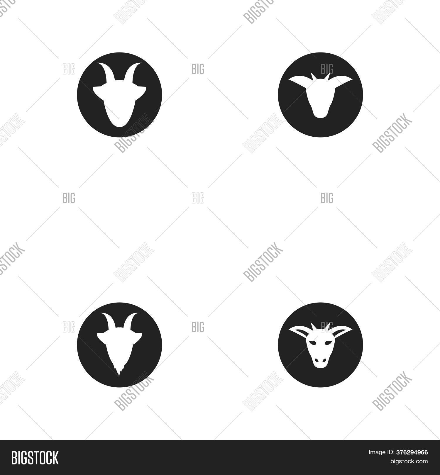 Head Cow Goat Vector Vector & Photo (Free Trial) | Bigstock
