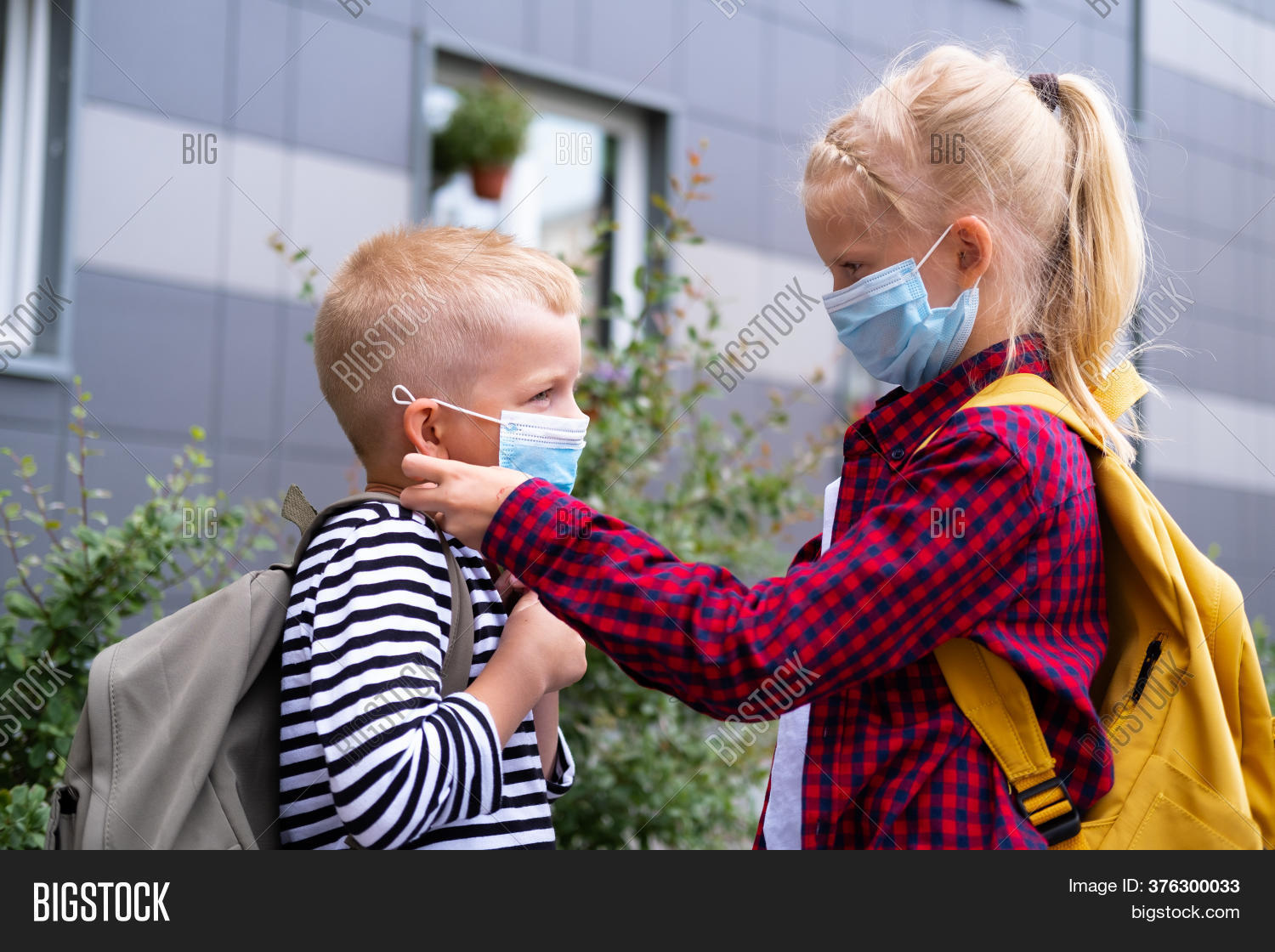 Kids Wearing Mask Image & Photo (Free Trial) | Bigstock
