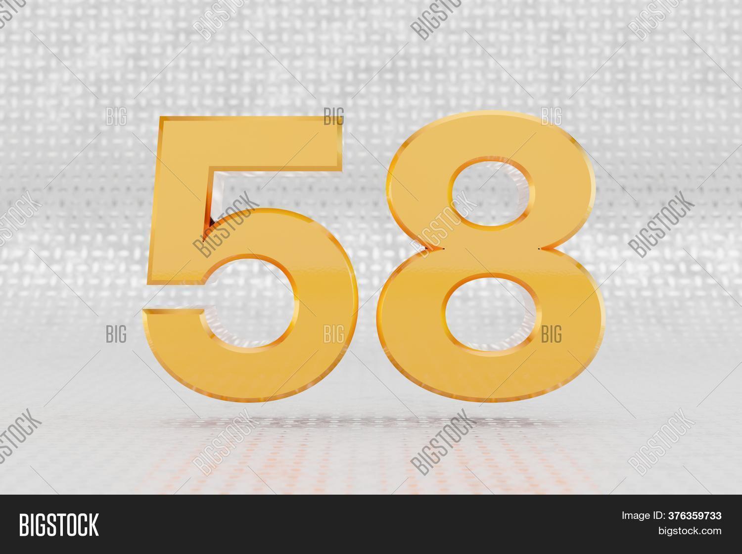 Yellow 3d Number 58. Image & Photo (Free Trial) | Bigstock