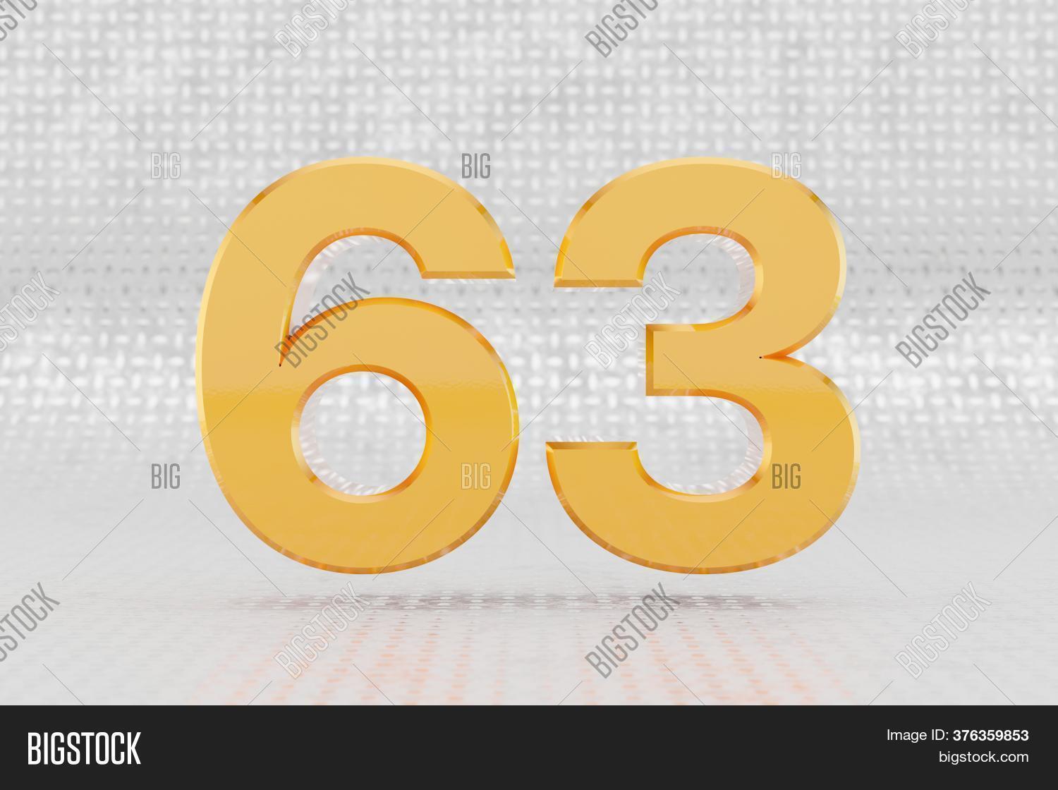 Yellow 3d Number 63. Image & Photo (Free Trial) | Bigstock