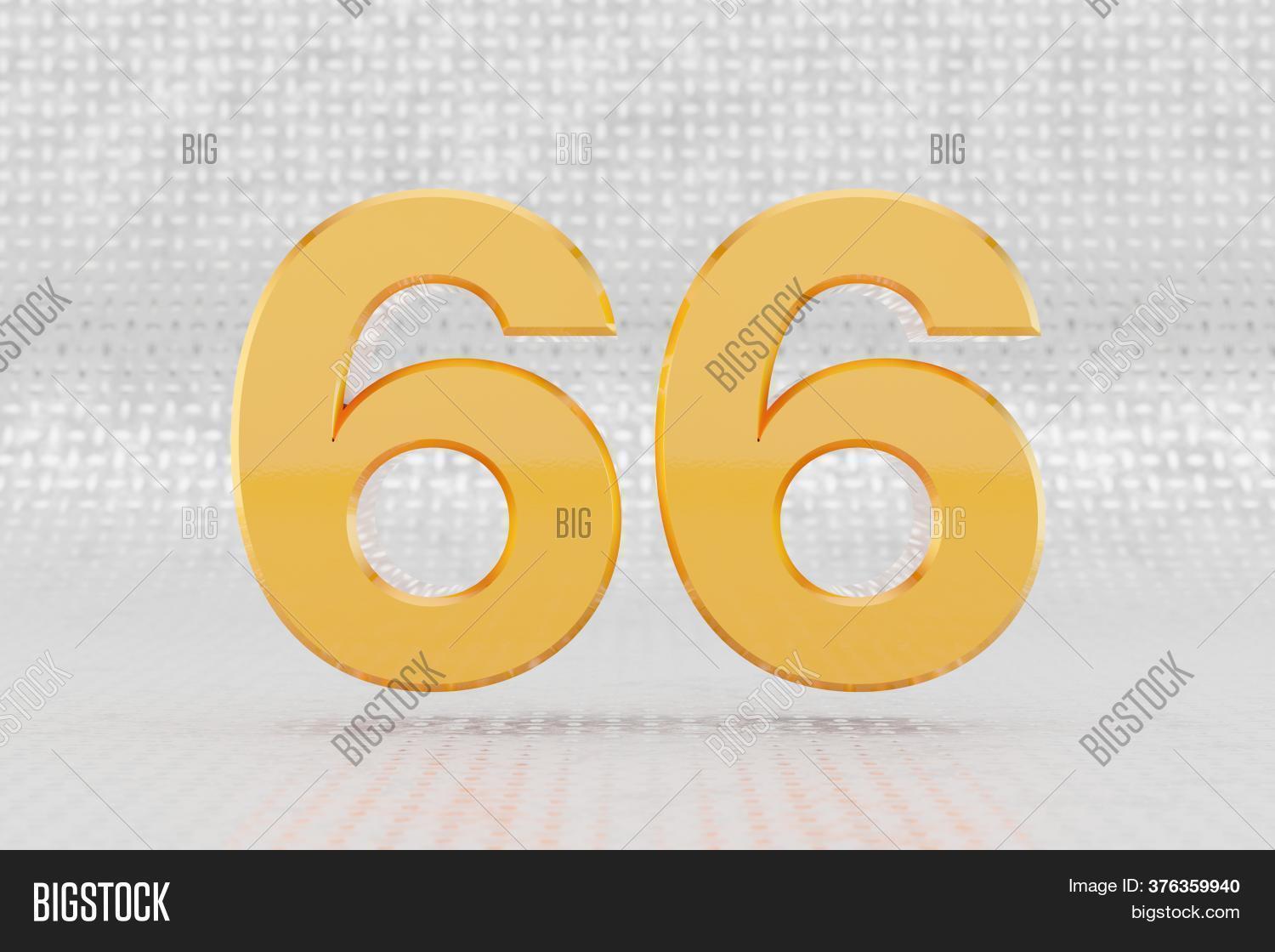Yellow 3d Number 66. Image & Photo (Free Trial) | Bigstock