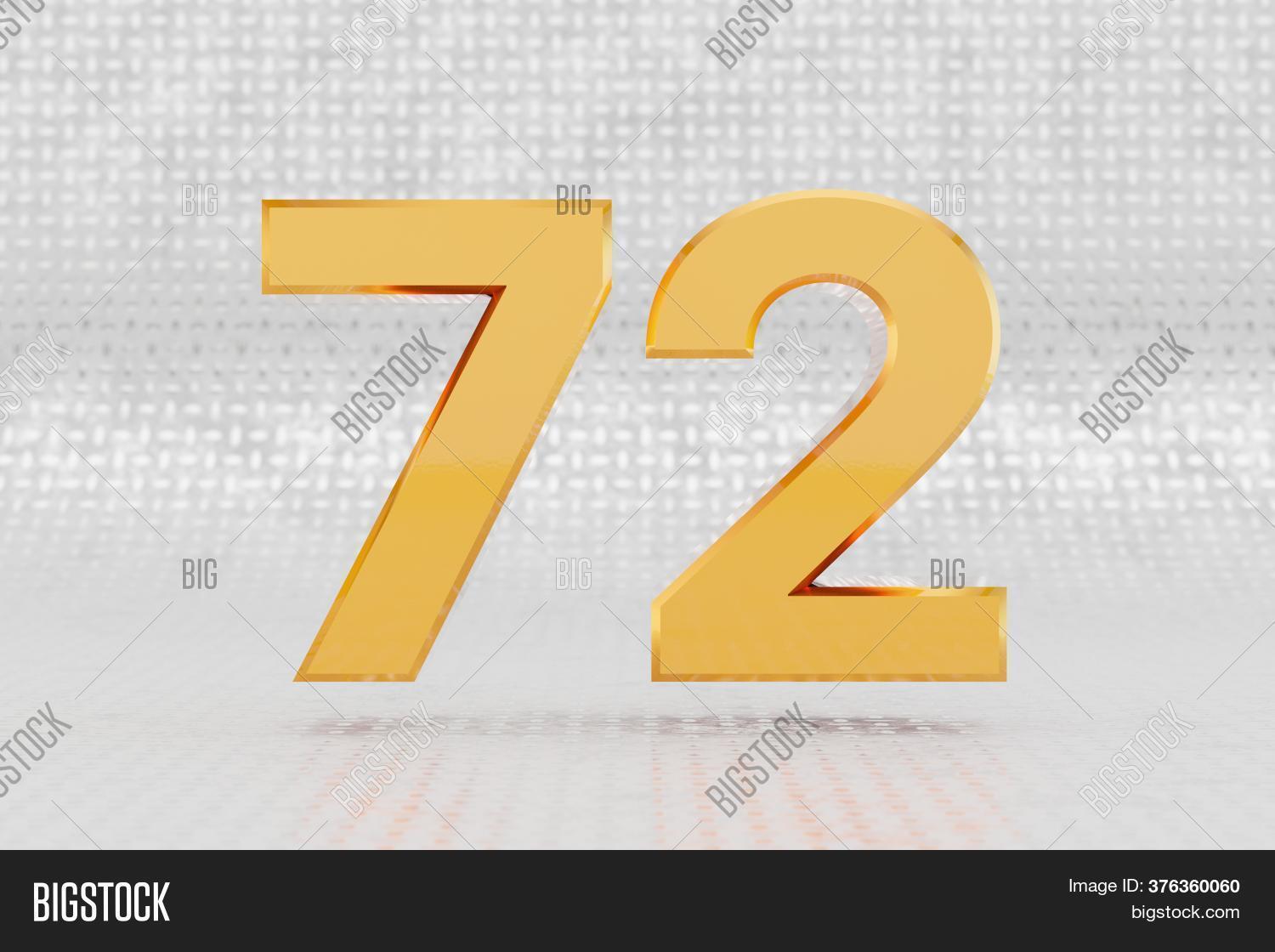 Yellow 3d Number 72. Image & Photo (Free Trial) | Bigstock