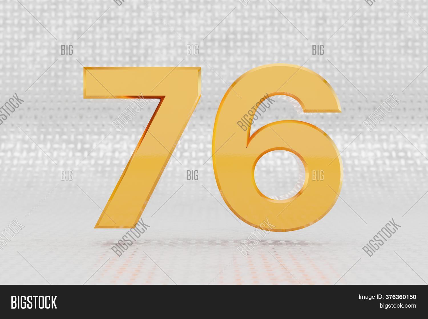 Yellow 3d Number 76. Image & Photo (Free Trial) | Bigstock