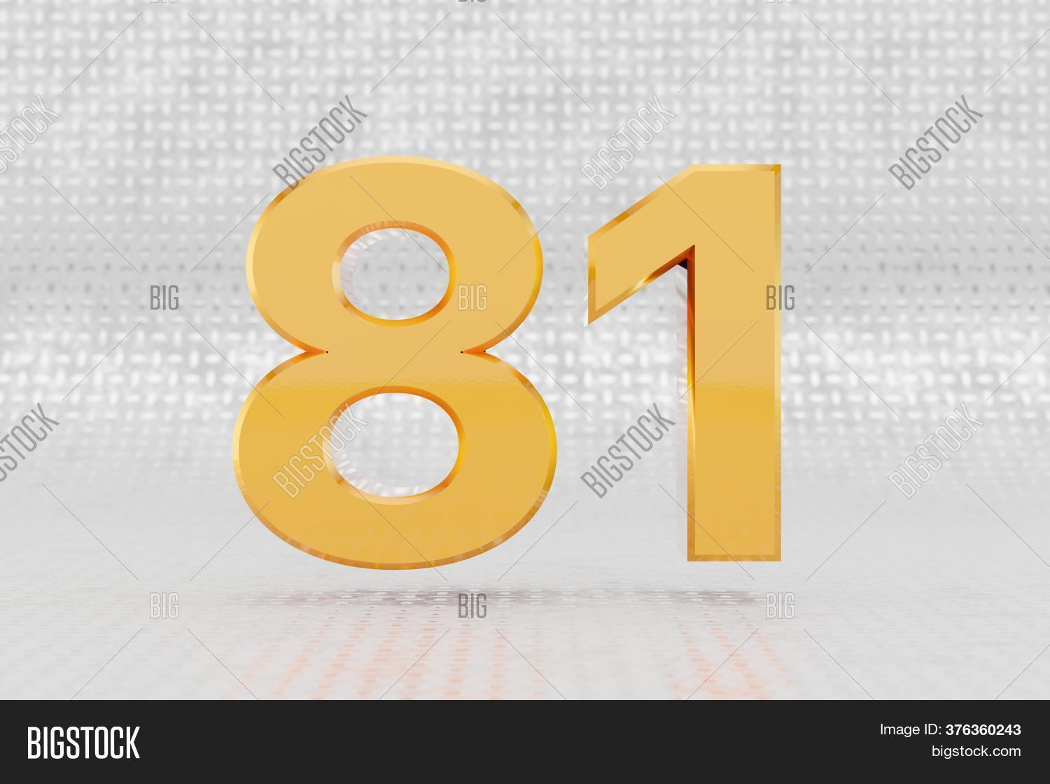 Yellow 3d Number 81. Image & Photo (Free Trial) | Bigstock