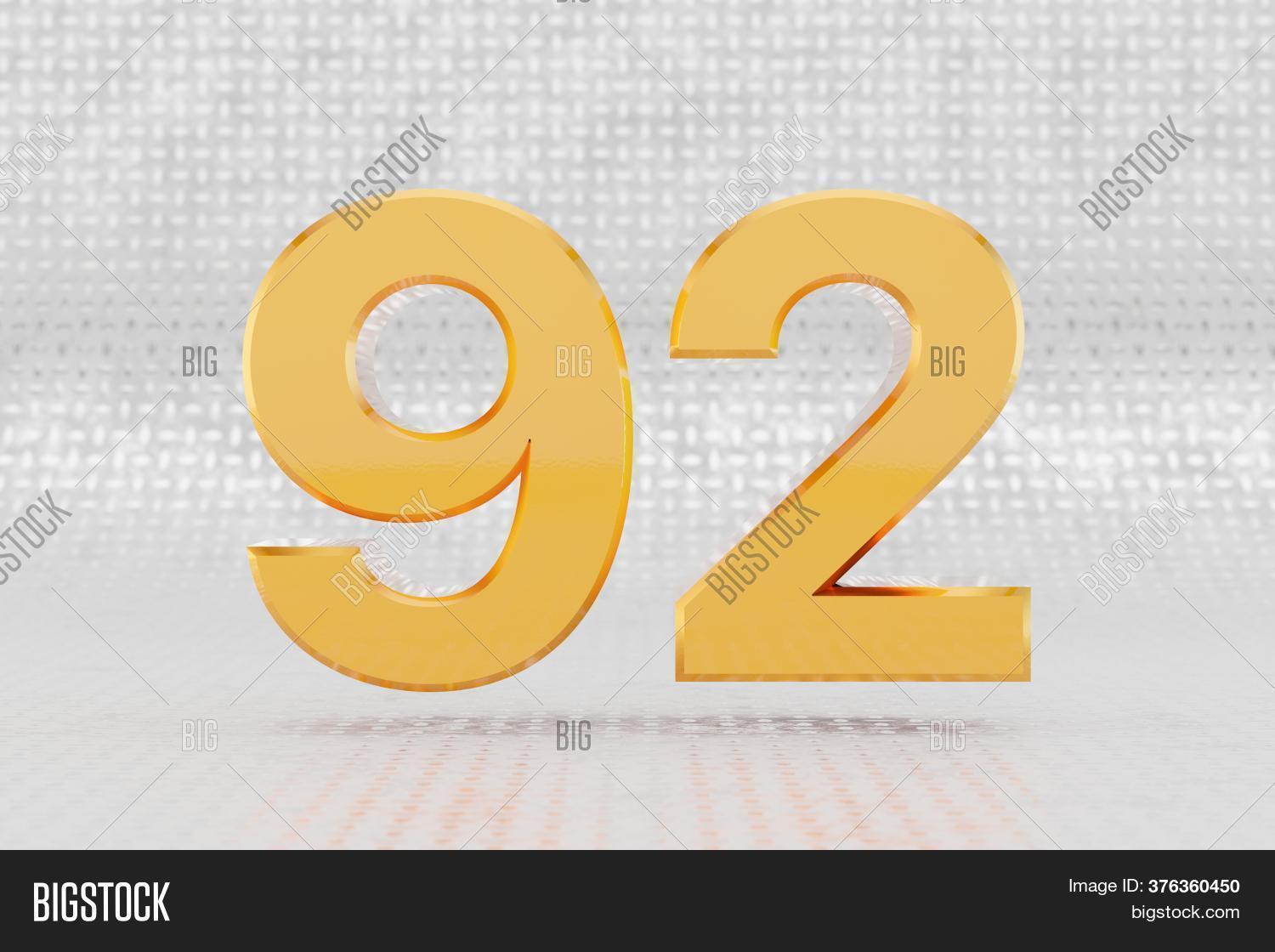 Yellow 3d Number 92. Image & Photo (Free Trial) | Bigstock
