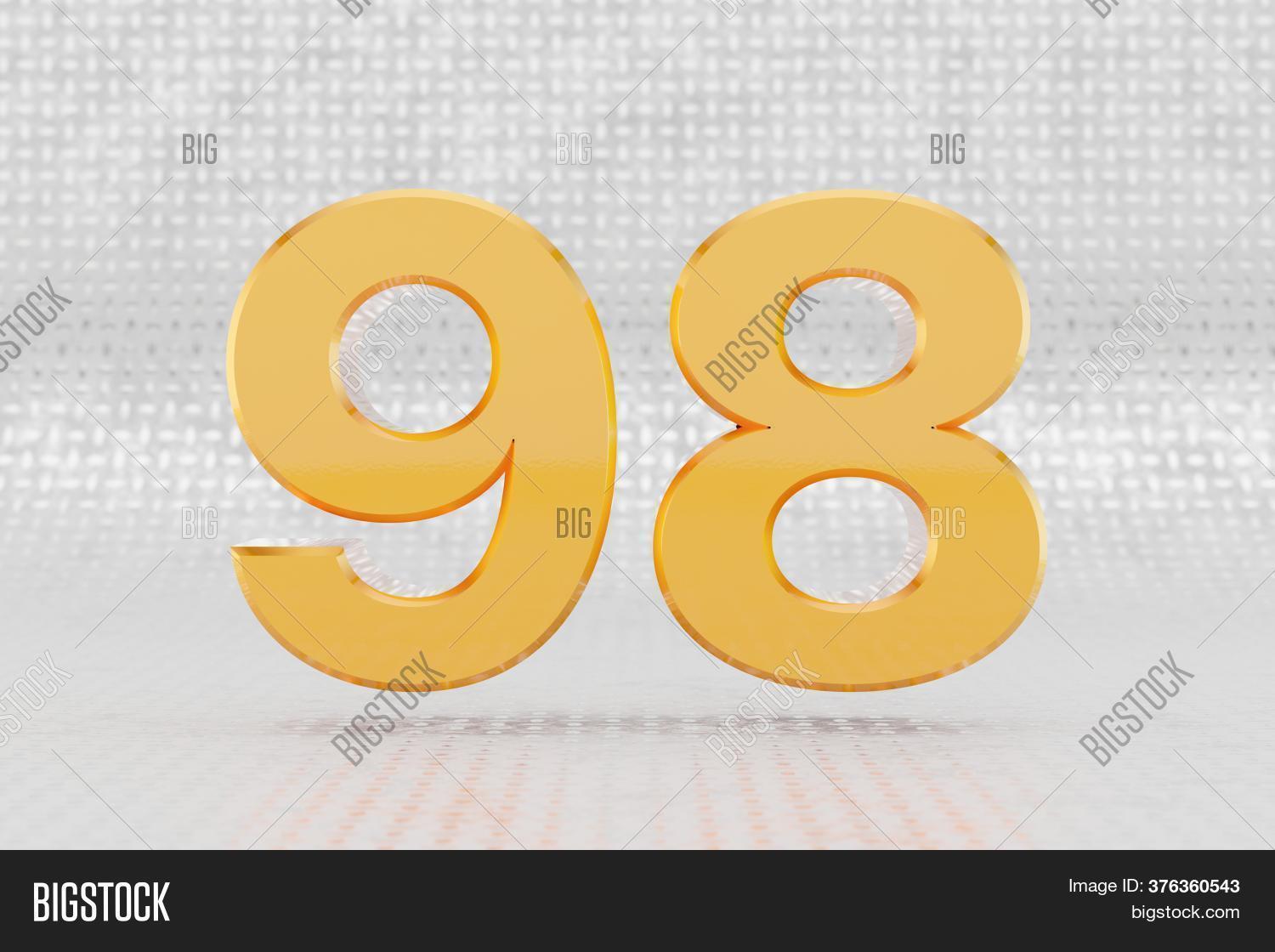 Yellow 3d Number 98. Image & Photo (Free Trial) | Bigstock