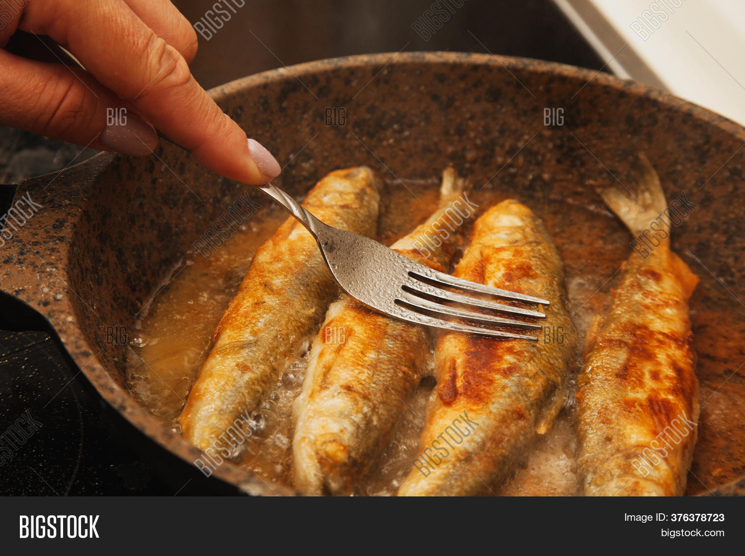 Fish Pressed Fork Fry Image & Photo (Free Trial) | Bigstock