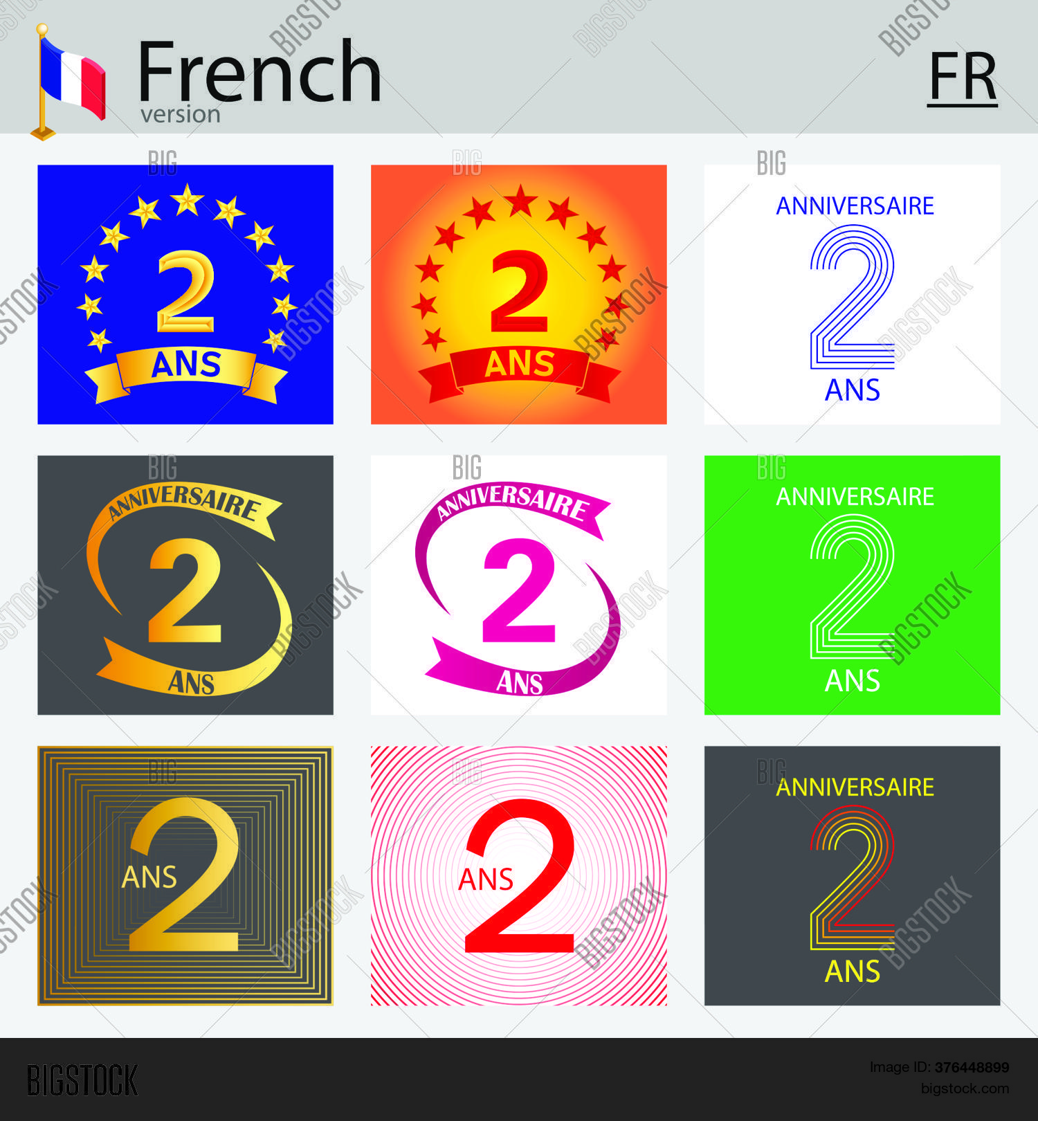 French Set Number Two Vector & Photo (Free Trial) | Bigstock