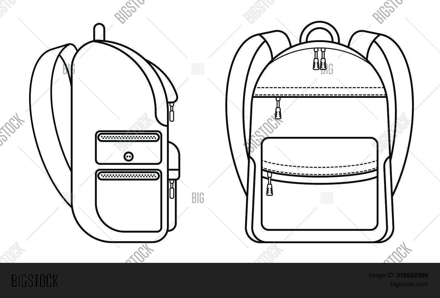 School Backpack Icons Vector & Photo (Free Trial) | Bigstock
