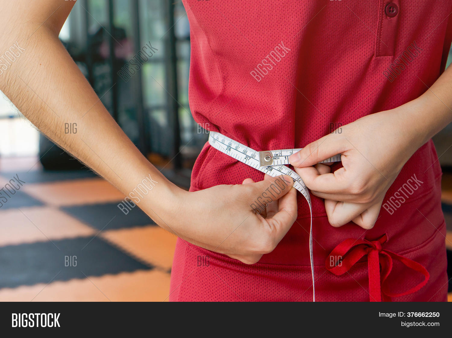 Woman Measuring Her Image & Photo (Free Trial) | Bigstock