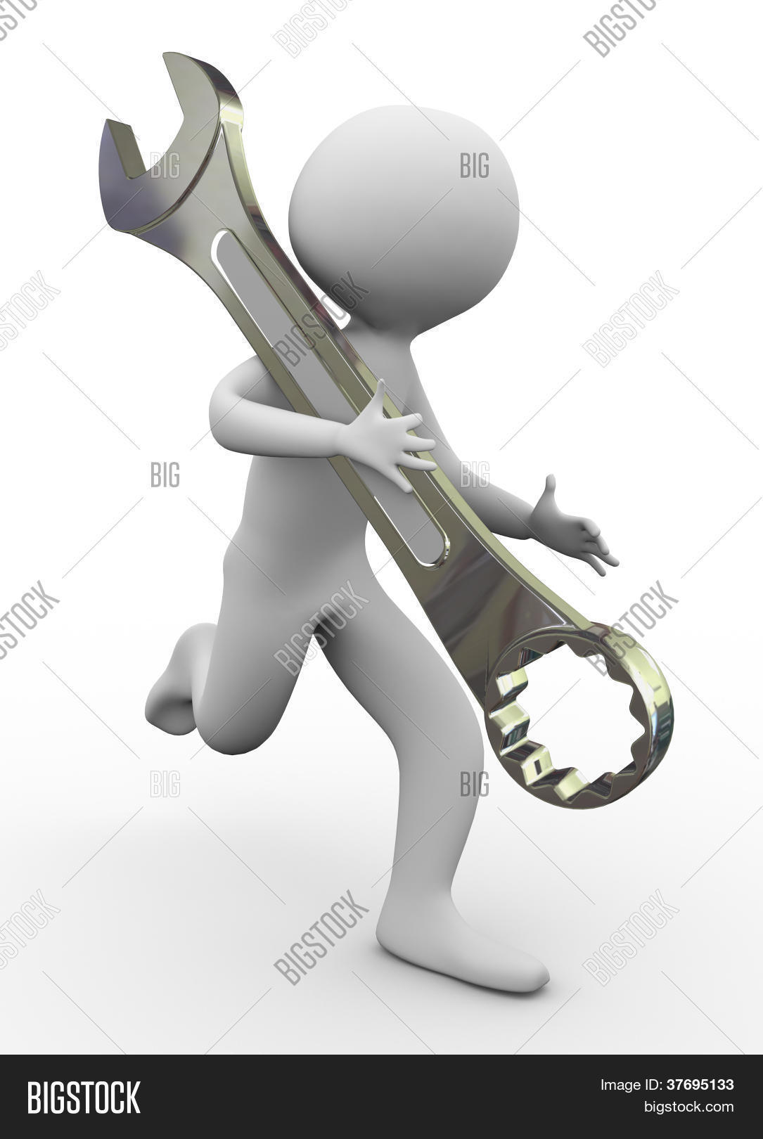 3D Man Tool Image & Photo (Free Trial) | Bigstock