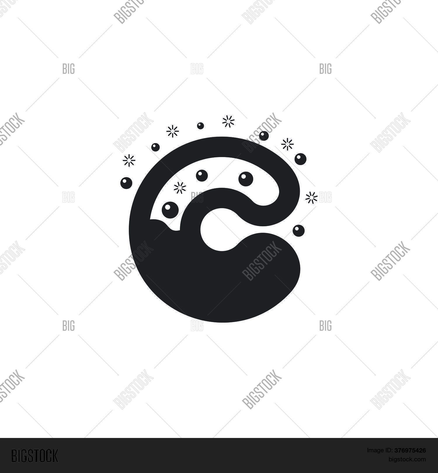 Letter C Dots Bubbles Vector & Photo (Free Trial) | Bigstock
