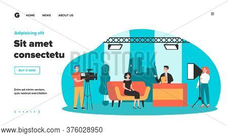 Female Host On Tv Vector & Photo (Free Trial) | Bigstock