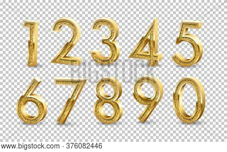 Golden Numbers Vector & Photo (Free Trial) | Bigstock