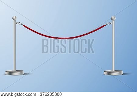 Red Barrier Made Rope Vector & Photo (Free Trial) | Bigstock