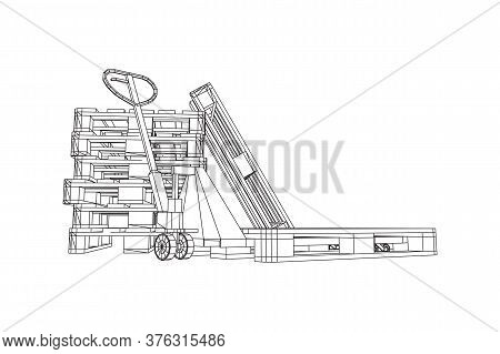 Hand Pallet Jack Lift Vector & Photo (Free Trial) | Bigstock