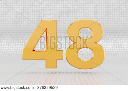 Yellow 3d Number 48. Image & Photo (Free Trial) | Bigstock
