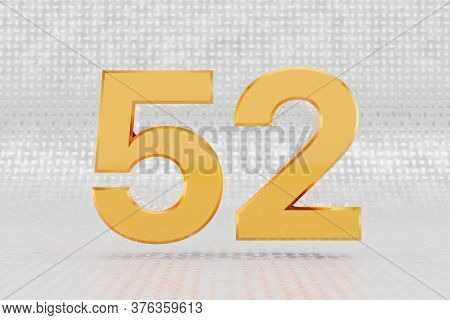 Yellow 3d Number 52. Image & Photo (Free Trial) | Bigstock