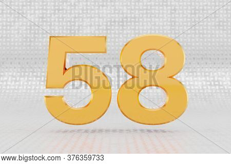 Yellow 3d Number 58. Image & Photo (Free Trial) | Bigstock