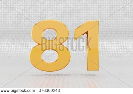Yellow 3d Number 81. Image & Photo (Free Trial) | Bigstock