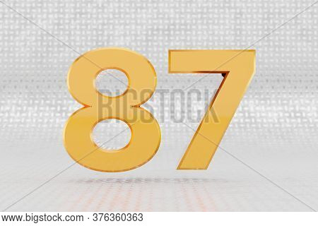Yellow 3d Number 87. Image & Photo (Free Trial) | Bigstock