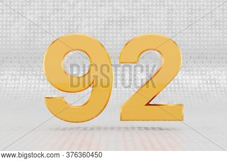 Yellow 3d Number 92. Image & Photo (Free Trial) | Bigstock