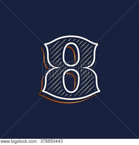 Vintage Number Eight Vector & Photo (Free Trial) | Bigstock