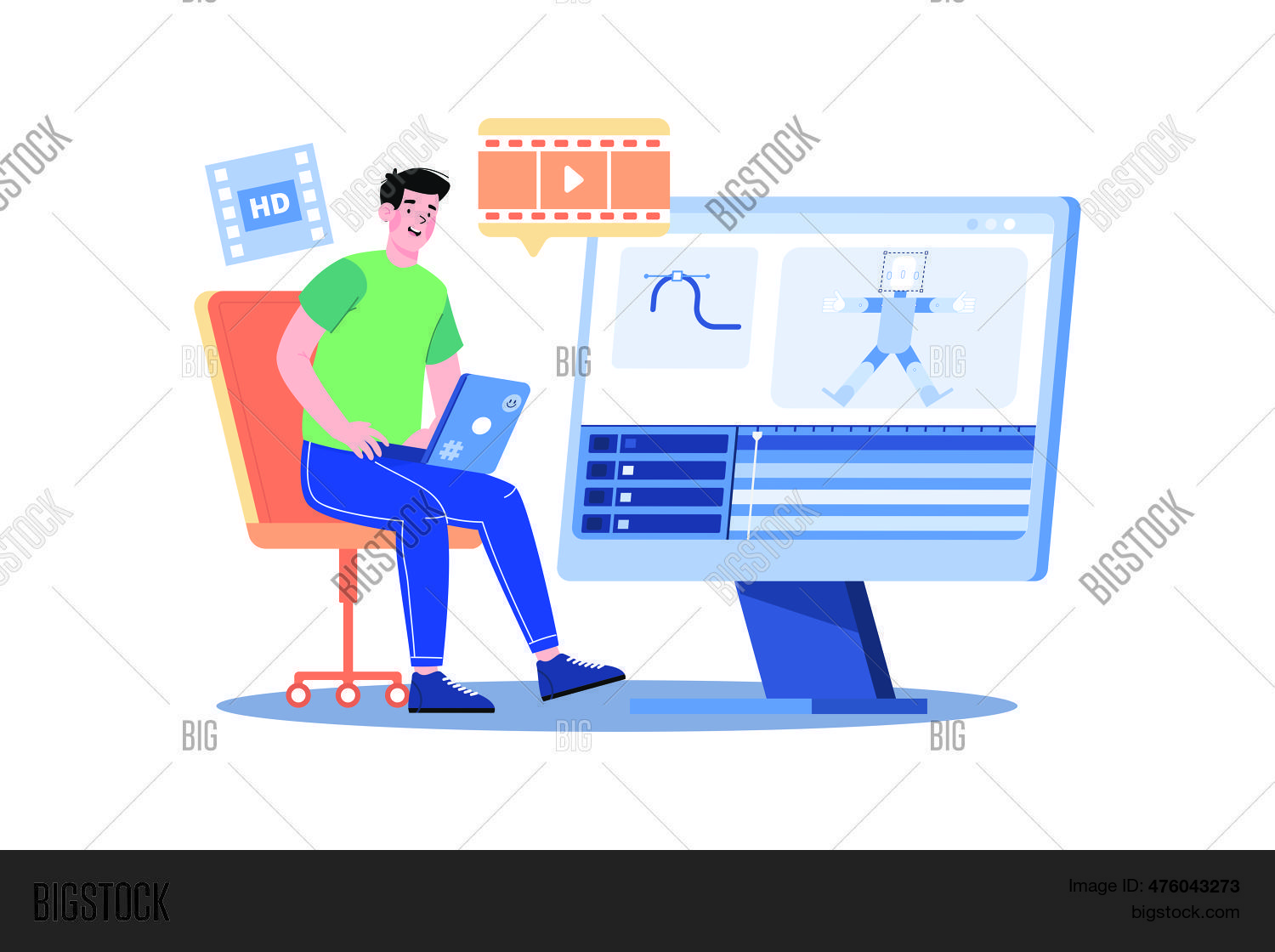 Stop-motion Animator Vector & Photo (Free Trial) | Bigstock