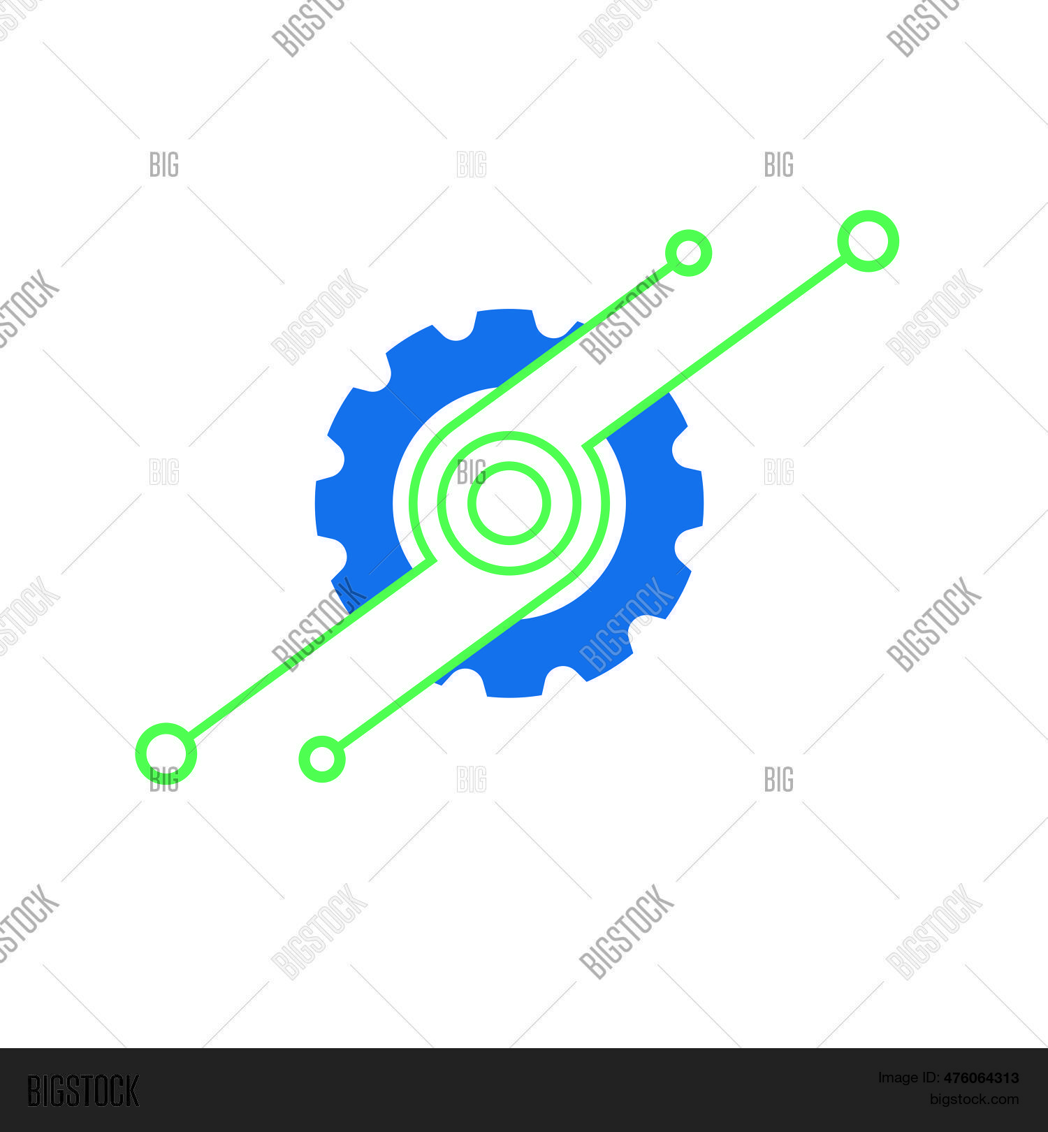 Gears Light Bulb On Vector & Photo (Free Trial) | Bigstock